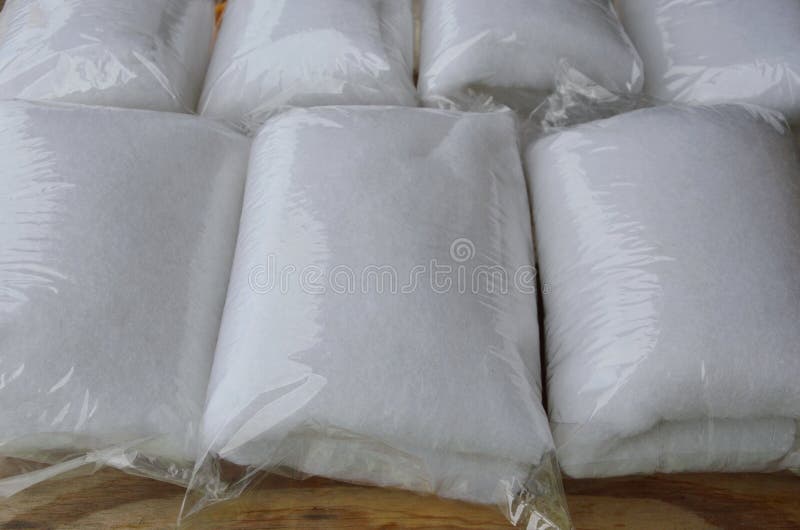 Fiber Glass for Filter Fish Tank Packing in Plastic Bag Stock Photo ...