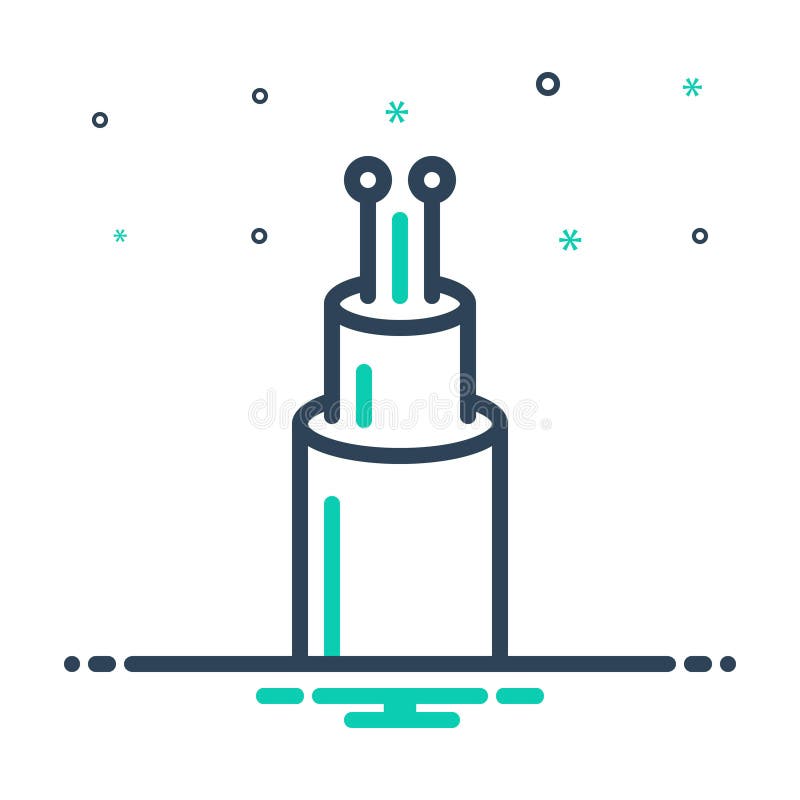 Mix Icon for Fiber, Optic and Electrical Stock Vector - Illustration of ...