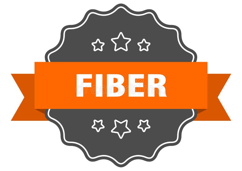 Fiber Label. Fiber Isolated Seal. Sticker. Sign Stock Vector ...