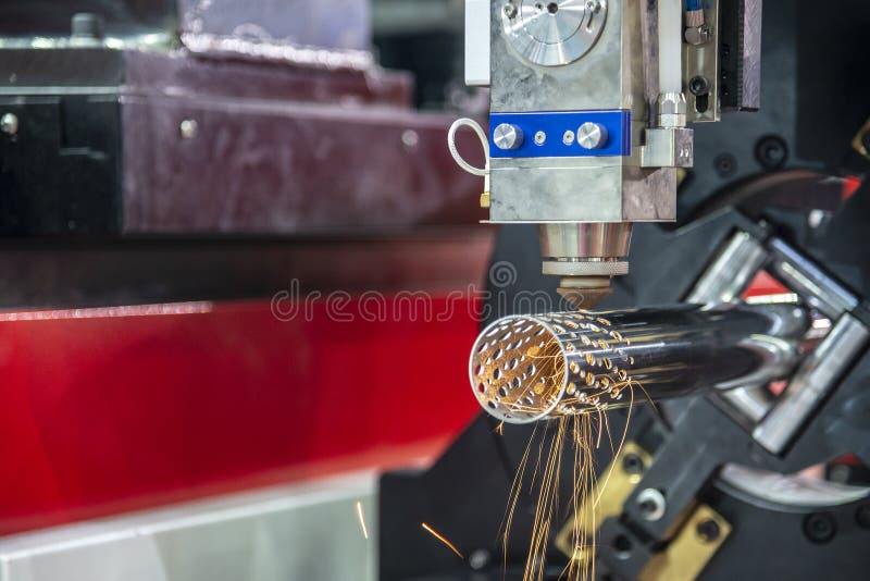 The Fiber Laser Cutting Machine Control by CNC Program with the ...