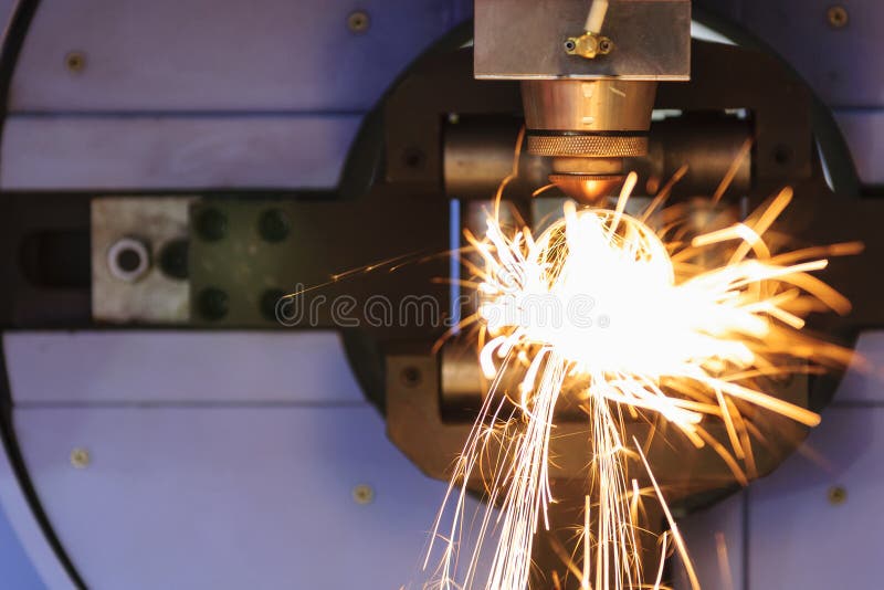 The Fiber Laser Cutting Machine Stock Photo - Image of modern ...