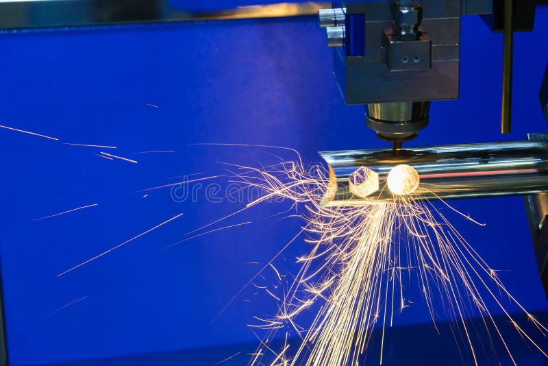 The Fiber Laser Cutting Machine Stock Photo - Image of fiber ...