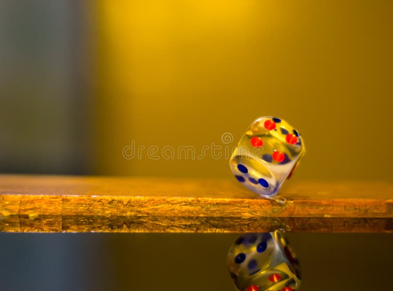 A Fiber Made Dice in a Wooden Surface Stock Photo - Image of gambling ...