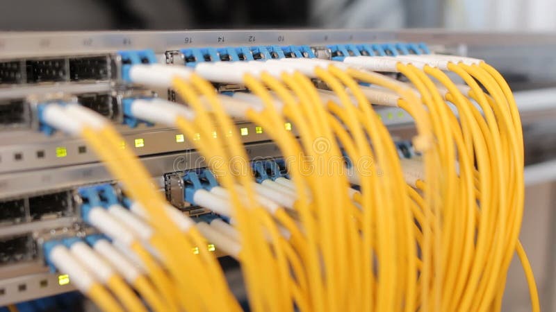 Fiber network server stock footage. Video of fiber, patch - 111729318