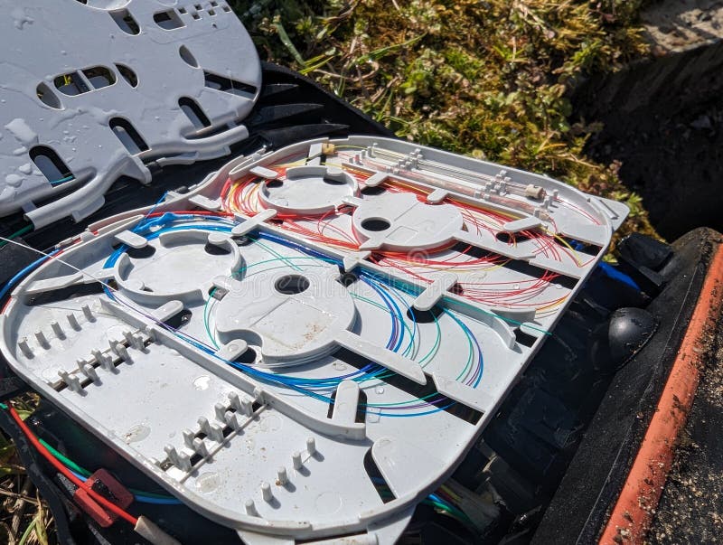 Connection Colors: Exploring the Fiber Optic Box Stock Photo - Image of ...