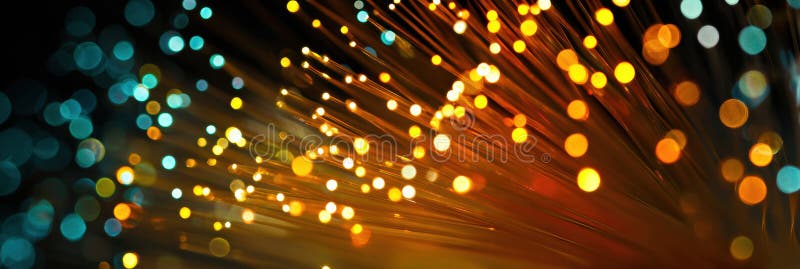 Fiber Optic Cable Cluster Glowing Brightly, Symbolizing Nerve Overload ...