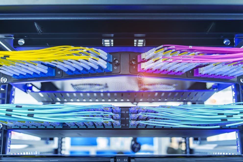 Fiber Optic Cable Connect To Distribution Point Stock Image - Image of ...