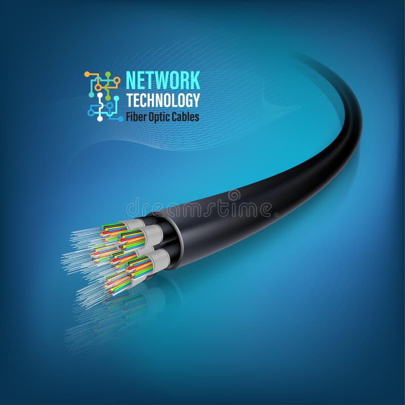 Fiber Optic Cable for Fiber Optic Concept and Advertising Communication ...