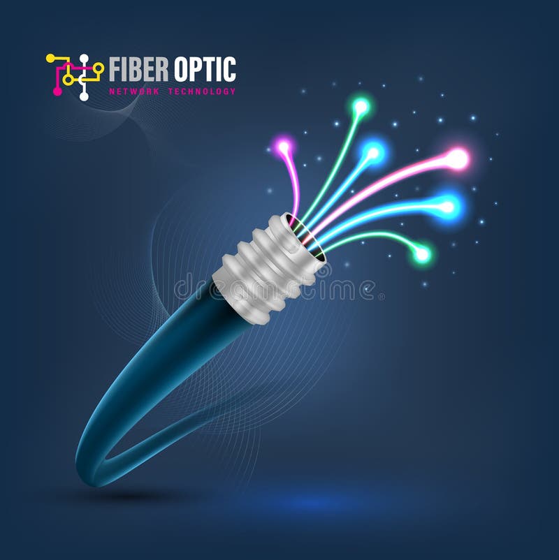 Fiber Optic Cable for Fiber Optic Concept and Advertising Communication ...