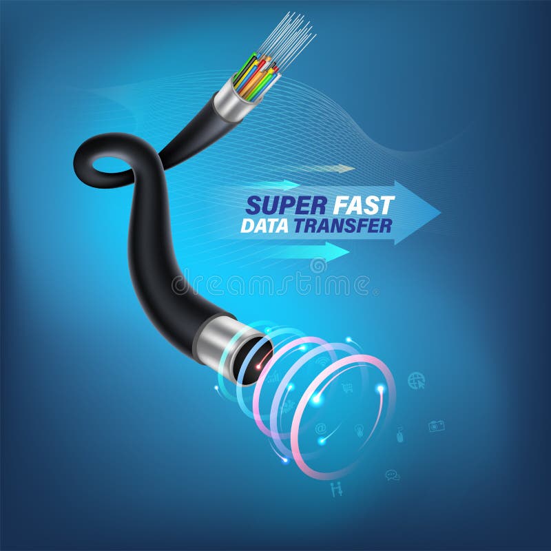 Fiber Optic Cable for Fiber Optic Concept and Advertising Communication ...