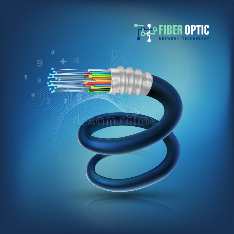 Fiber Optic Cable for Fiber Optic Concept and Advertising Communication ...