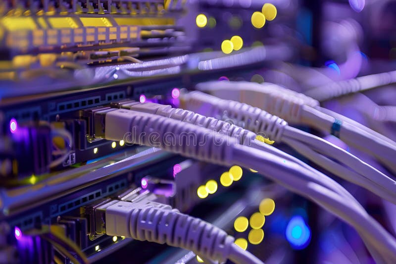 Equipment for Broadcasting High-speed Internet. Fiber Optic Cable for ...