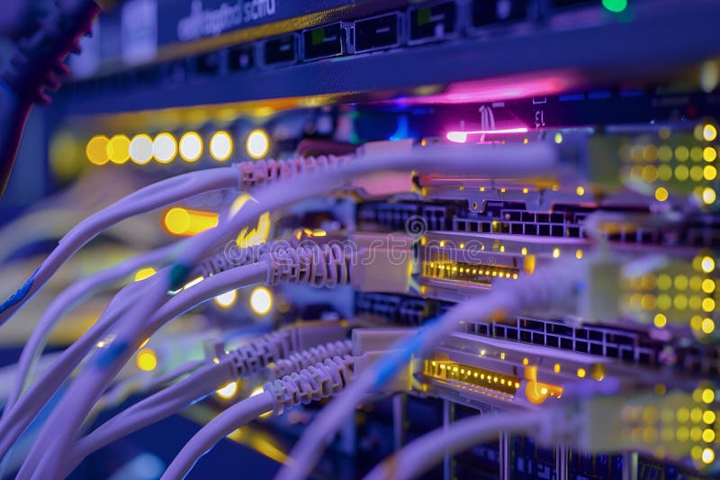 Equipment for Broadcasting High-speed Internet. Fiber Optic Cable for ...