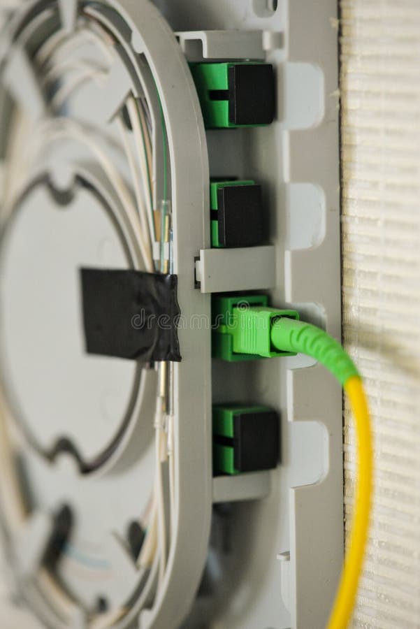Fiber Optic Cable Connection for House Stock Photo - Image of ...