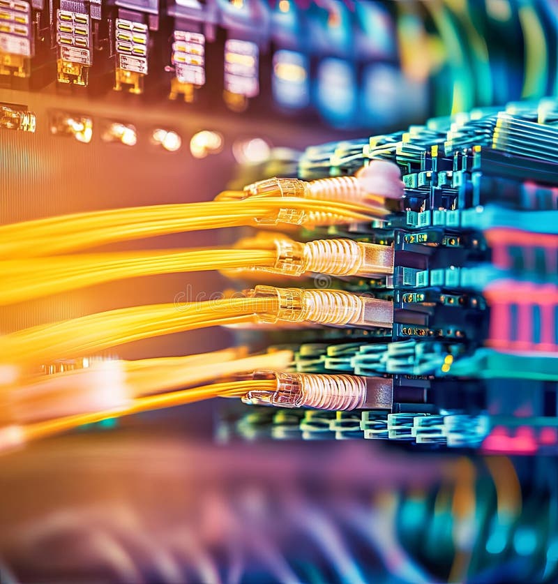 Fiber Optic Cable Connections in a Network Quality Picture Quality ...