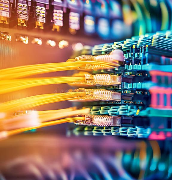 Fiber Optic Cable Connections in a Network Quality Picture Quality ...