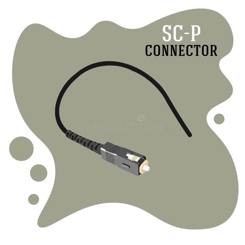A Fiber-optic Cable Connector SC Connector Stock Vector - Illustration ...