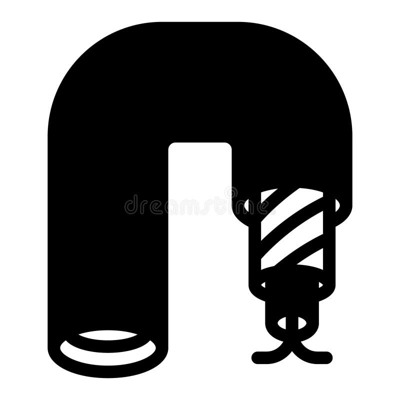 Fiber Optic Cable Cord Solid Icon, Electronic Equipment Concept. Vector ...