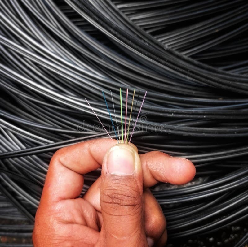 Fiber Optic Cable 12 Core 12 Colors Stock Photo - Image of cable, optic ...