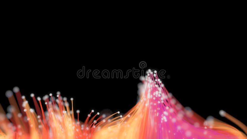 Fiber Optic Cable Flowing Across Frame. Stock Footage - Video of ...