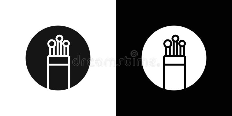 Fiber Optic Cable Icon Flat Line Illustration Stock Vector ...