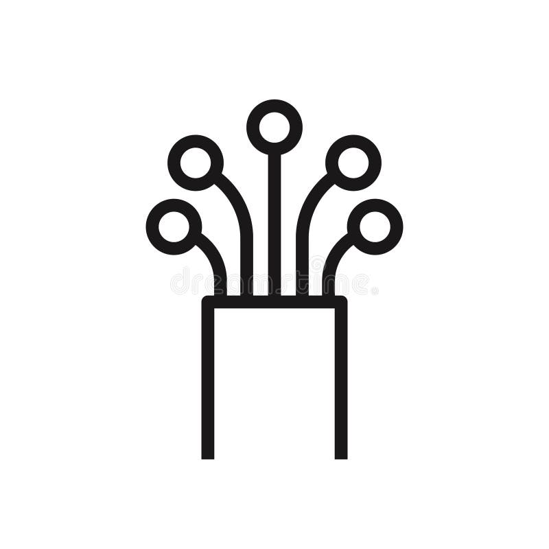 Optic Fiber Cable Vector Icon On White Stock Vector - Illustration of ...