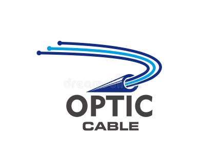 Fiber Optic Cable Logo Icon, Telecommunication Stock Vector ...