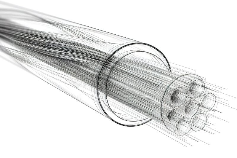 Fiber Optic Cable with Multiple Strands Showcases Advanced ...