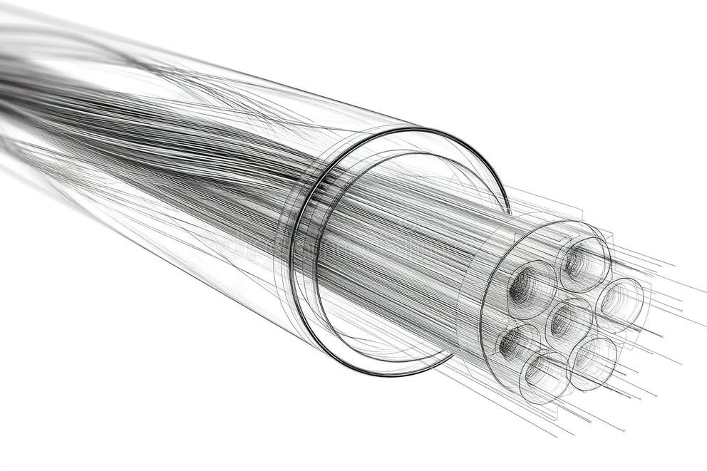 Fiber Optic Cable with Multiple Strands Showcases Advanced ...