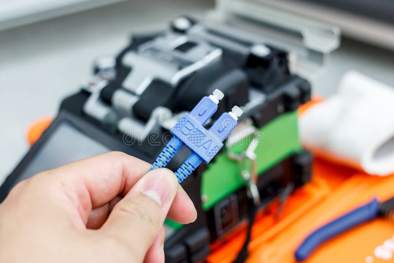 Fiber Optic Cable for Network System Stock Image - Image of connection ...