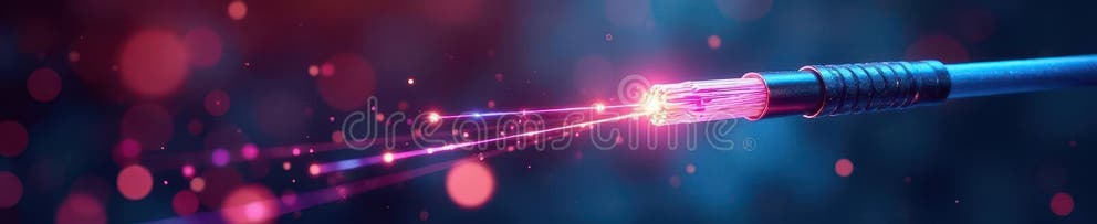 Fiber Optic Cable Strands Against Blurred Background , Optic Fiber ...