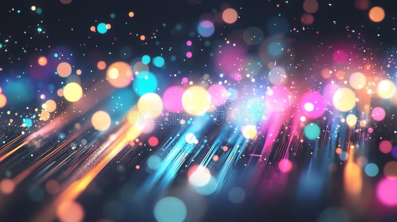 A Fiber Optic Cable is Used As a Technology Backdrop for Internet ...