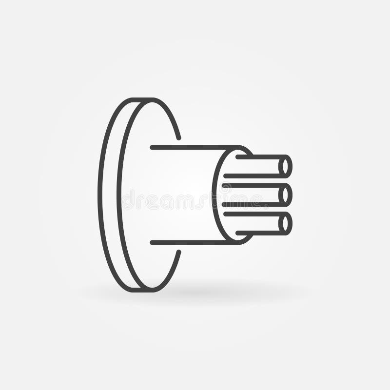 Fiber Optic Cable Vector Icon in Outline Style Stock Vector ...