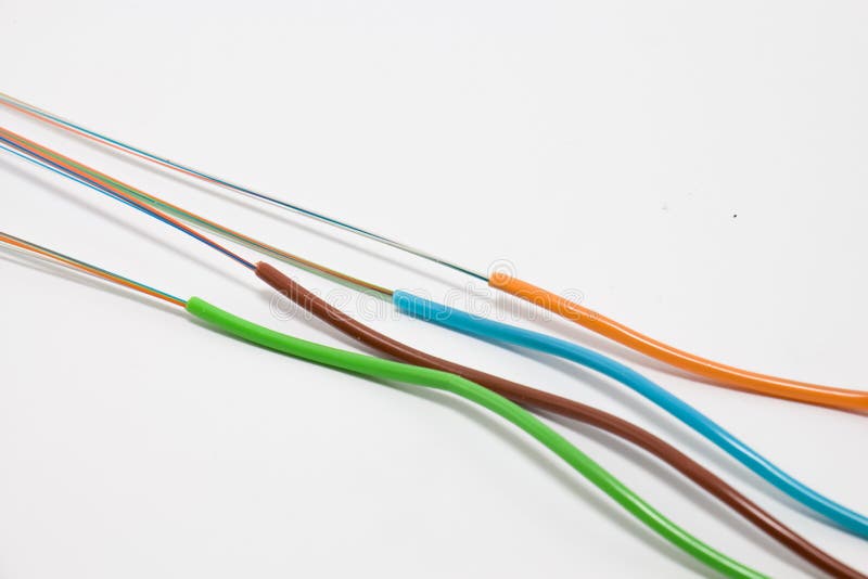 Fiber optic loops cables. stock photo. Image of glass - 65185788