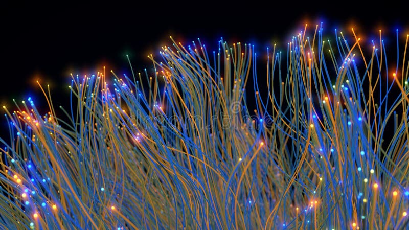 Fiber Optic Cables. 3d Illustration Stock Illustration - Illustration ...