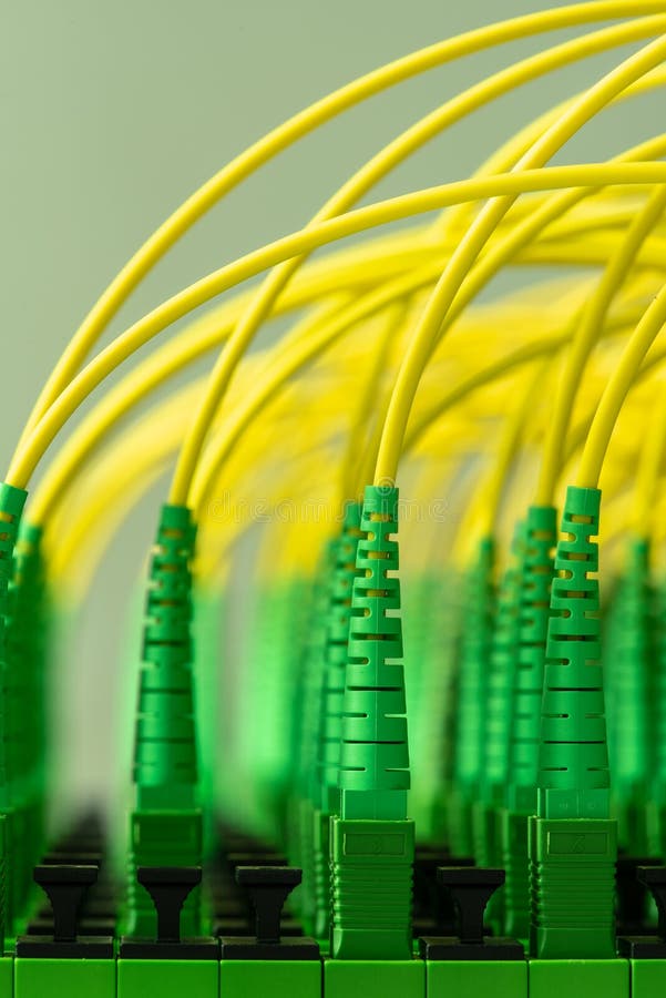 Fiber Optic Cables in Data Center Stock Photo - Image of equipment ...