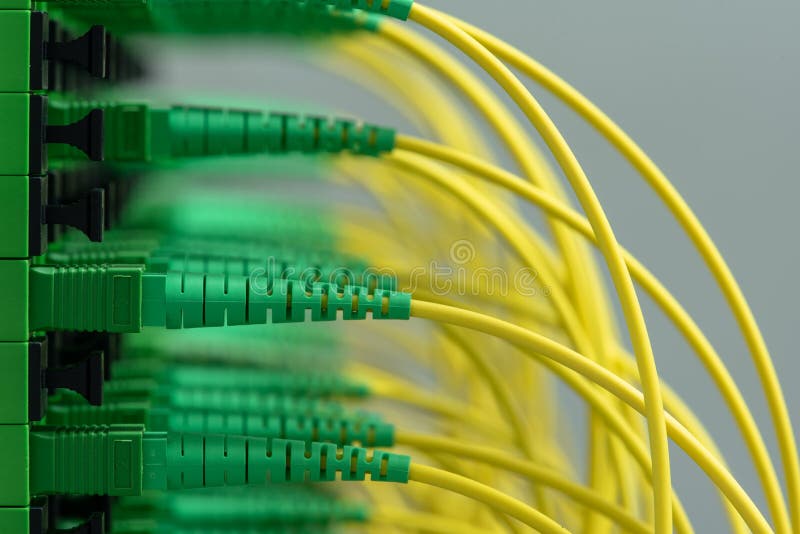 Fiber Optic Cables in Data Center Stock Photo - Image of industry ...