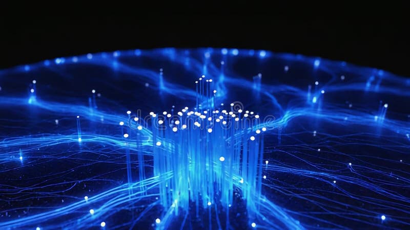 Fiber Optic Cables Transferring Big Data, Futuristic Data Transmission ...