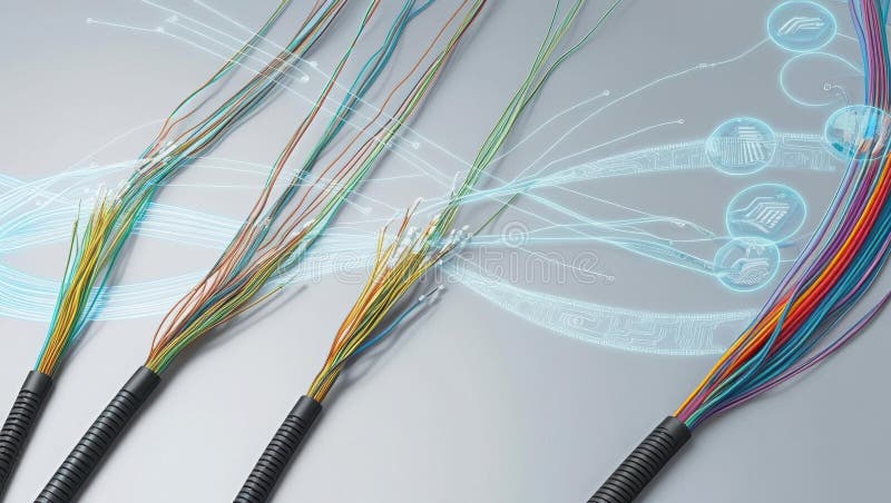 Fiber Optic Cables with Holographic Transmission Waves Showcase ...