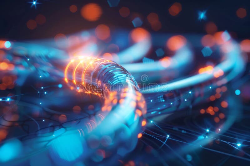 Fiber Optic Cables. Internet Connection with Optical Fiber. Concept of ...