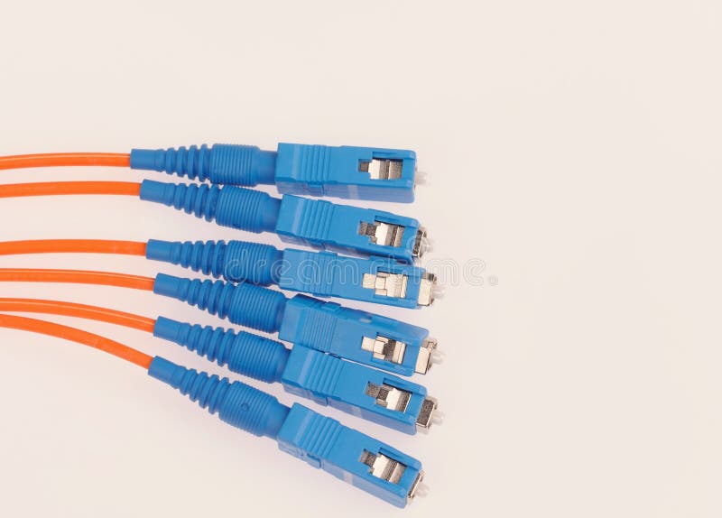 Fiber Optic Cables Isolated on the Grey Background Stock Photo - Image ...