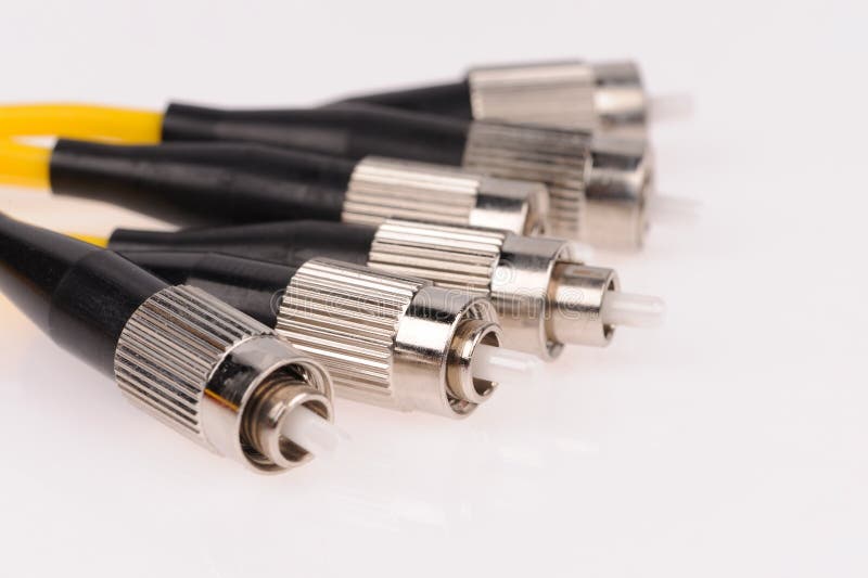 Fiber Optic Cables Isolated on the Grey Background Stock Image - Image ...