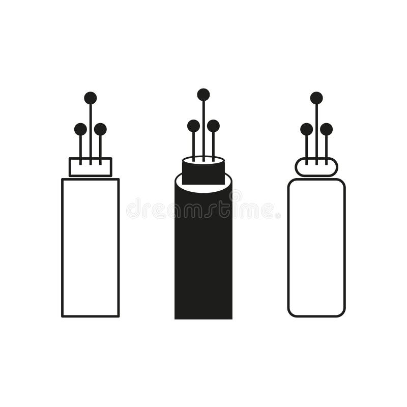 Fiber Optic Cables. Network Connection Symbol. Communication Vector ...