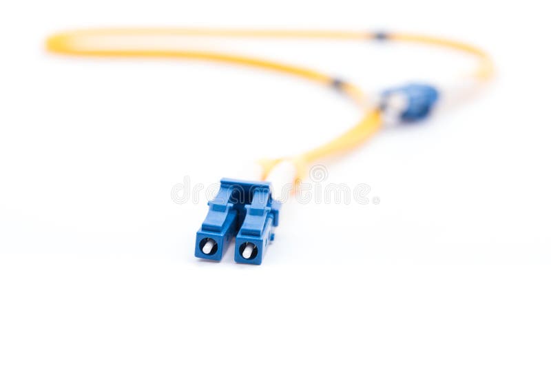 Fiber Optic Cables Single Mode LC Isolated Stock Photo - Image of cable ...
