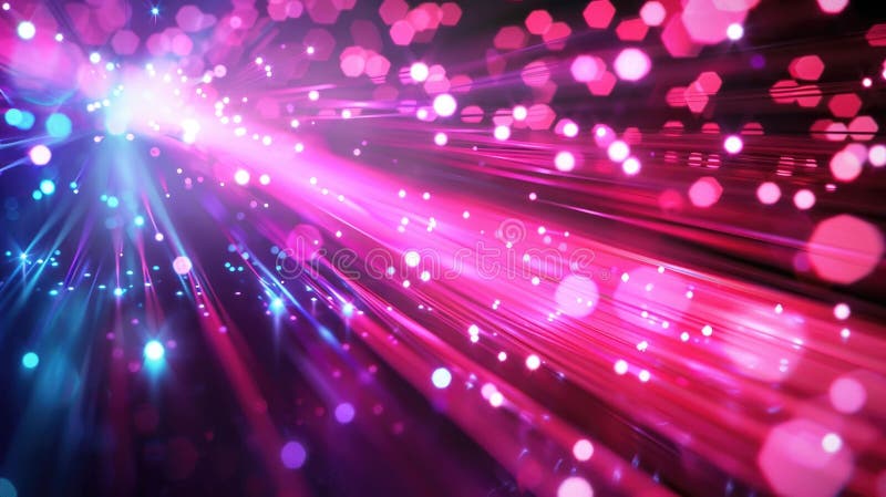 Fiber Optic Cables Transmitting Data at High Speeds AIG535 Stock Photo ...