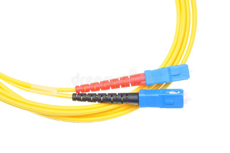 Fiber optic cables type sc stock photo. Image of infrastructure - 58231548