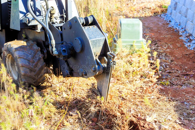 Fiber Optic Cables Were Laid with Assistance of a Trencher Cable Plow ...