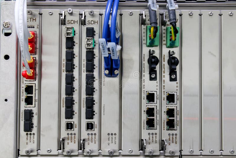 Fiber Optic Communication Device, LAN, SDH Stock Image - Image of ...