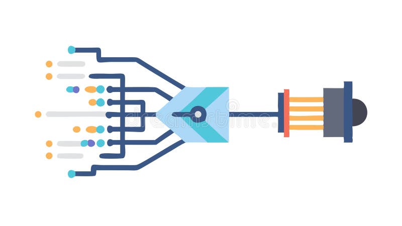 Fiber Optic Communication Icon, High-Speed Internet, Vector Design ...