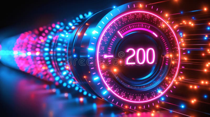 Fiber Optic Communication Technology Stock Illustration - Illustration ...